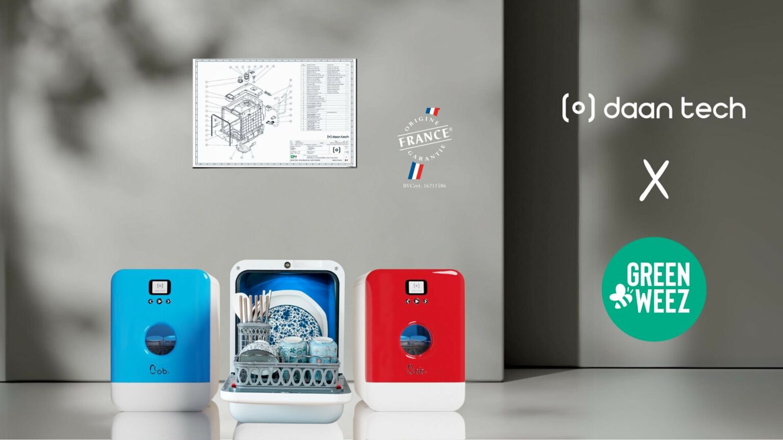 Bob eco-compact opvaskemaskine - Daan Tech